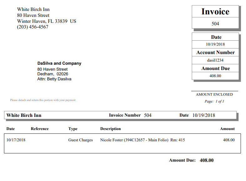 Accounts Receivable Customer Invoices