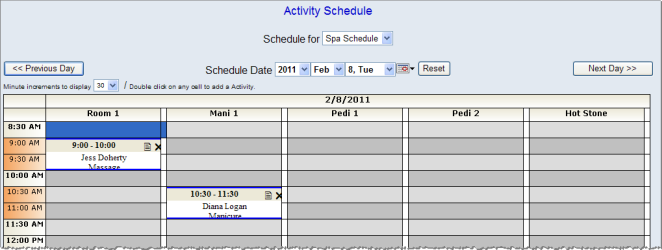 Activity Schedule