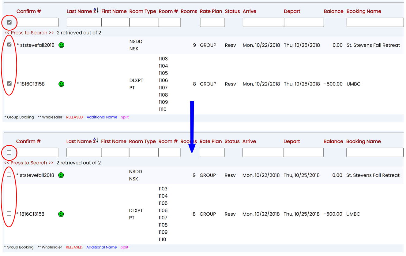 Batch Check In and Batch Auto Room Assign