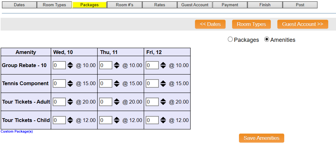 Advanced Reservation (Reservation Wizard)