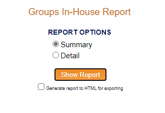 Groups In-House Report