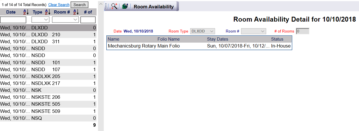 Room Availability