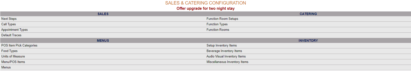 Audio Visual Inventory Items