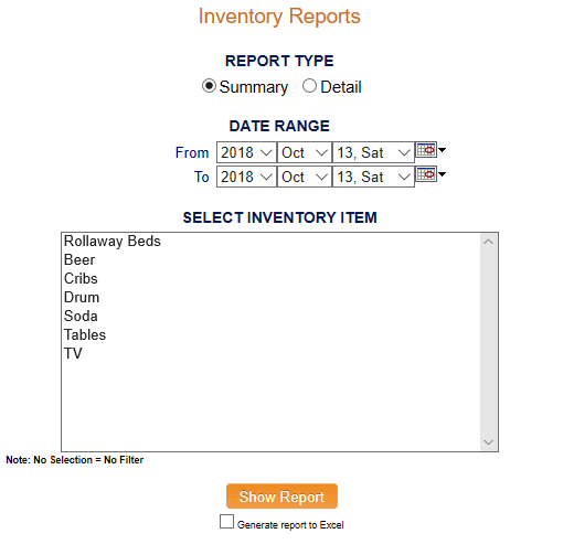 Inventory Reports