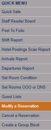 Modify a Reservation