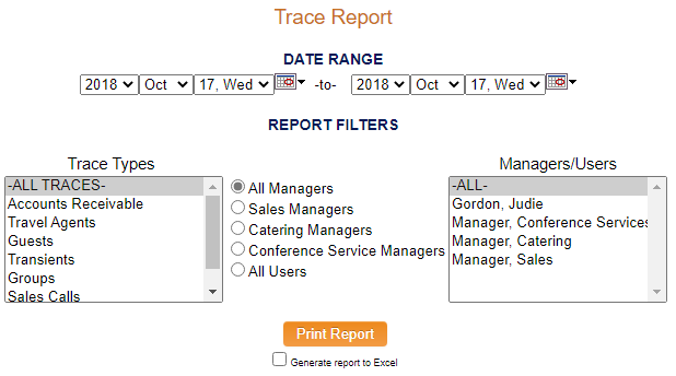 Trace Report