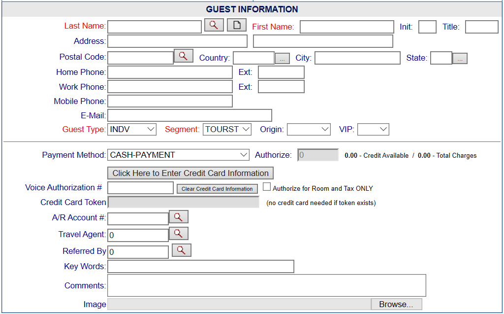Reservation (Quick Reservation)