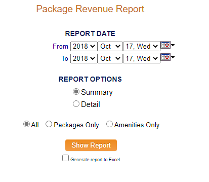 Package Revenue Report