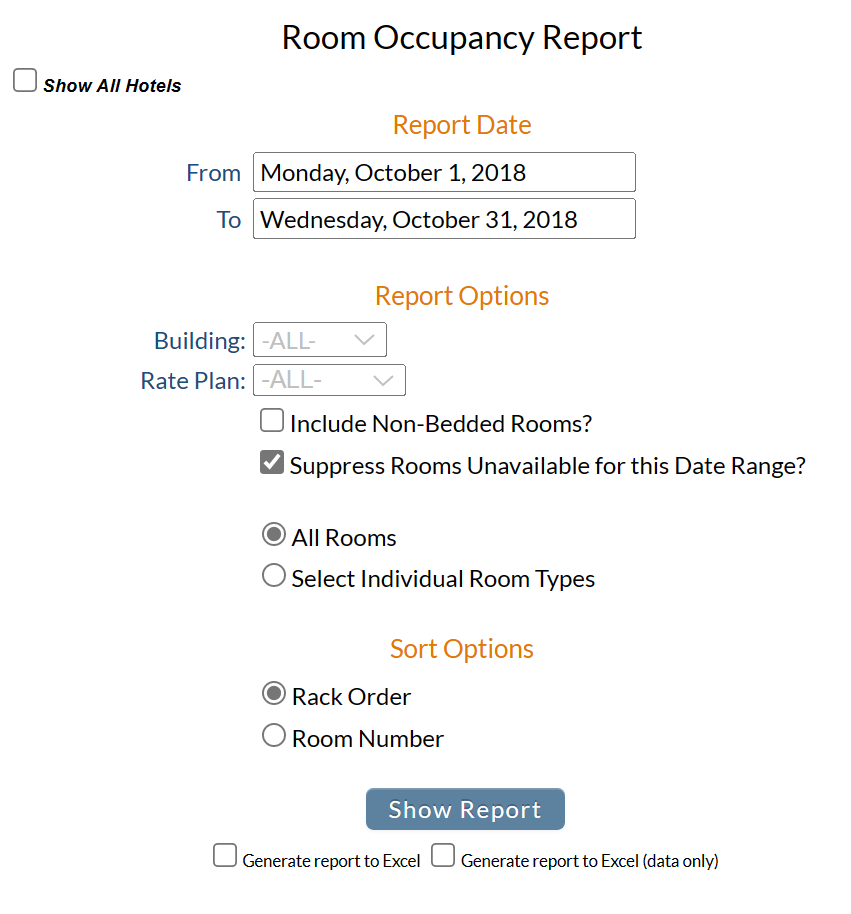 Room Occupancy Report