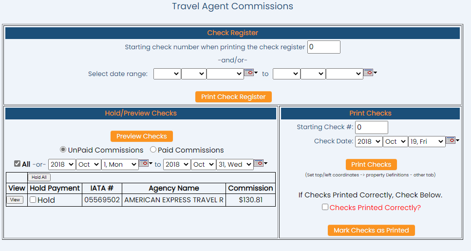 Travel Agent Commissions